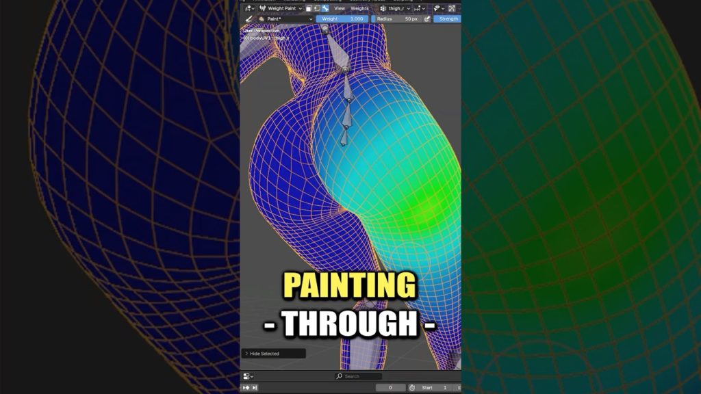 Blender: Weight Paint THROUGH Entire Mesh | AI-eye
